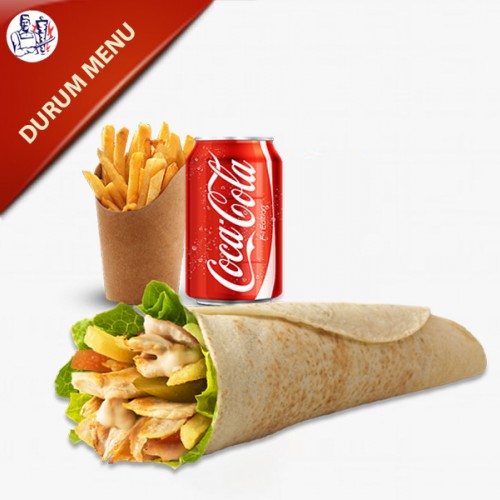 Pitabrød og durum ruller med salat og dressing.